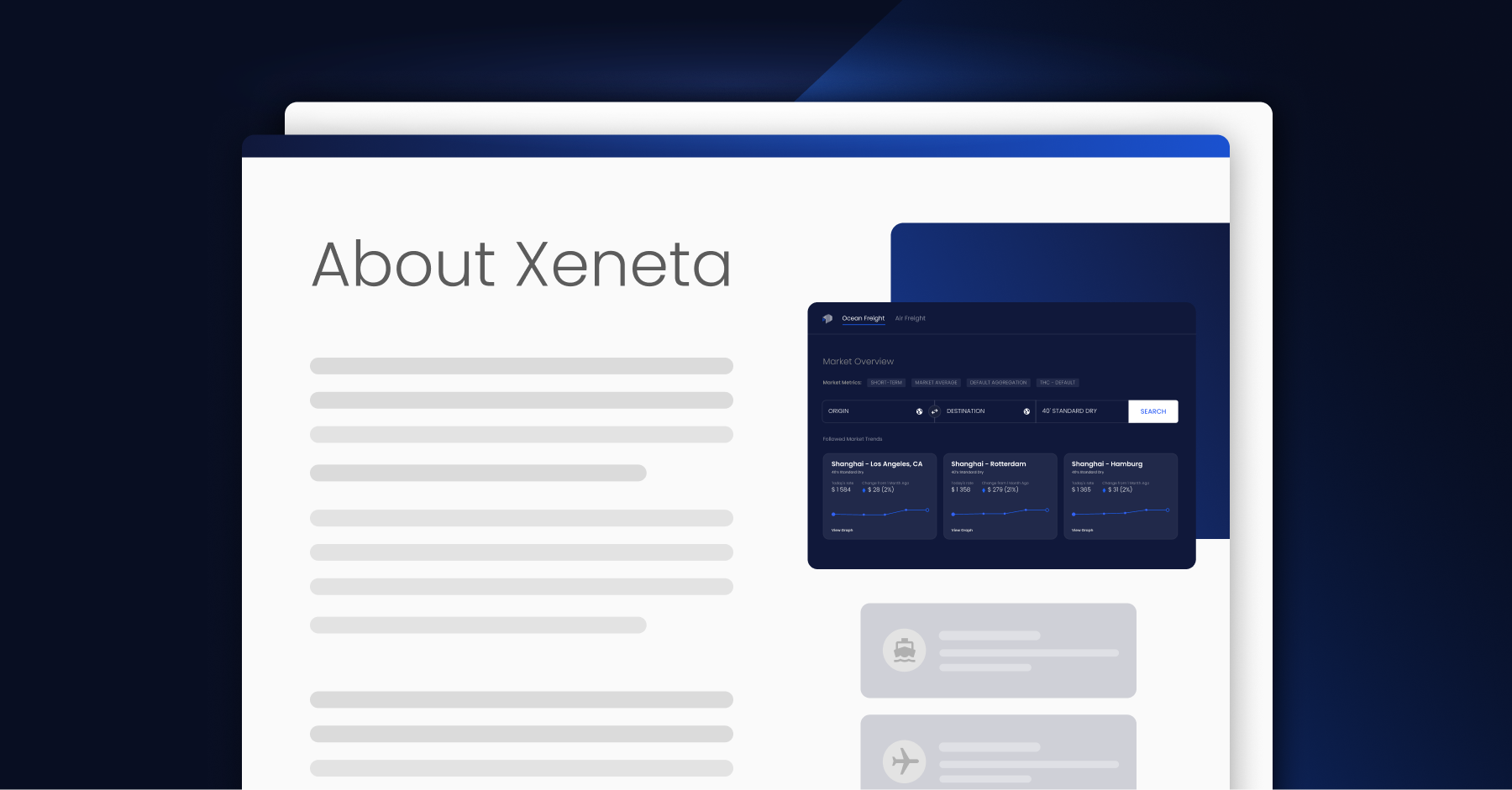 Xeneta | Discover the leading ocean and air freight market analytics